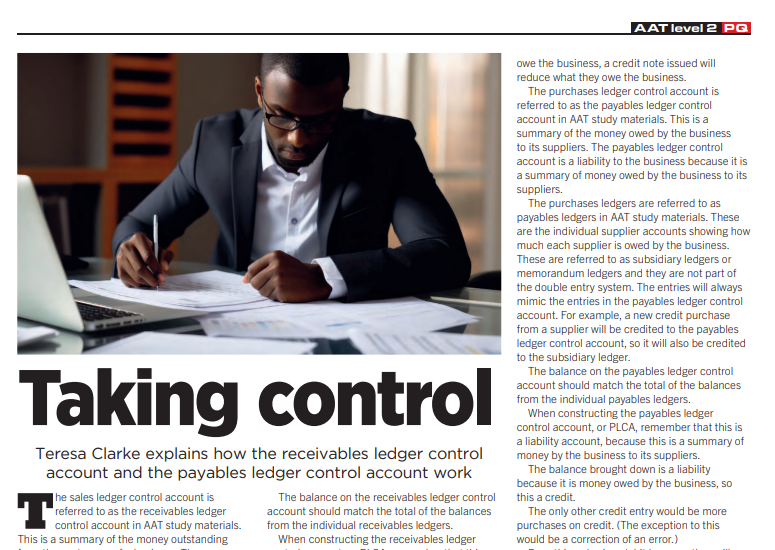 The Receivables Ledger Control Account PQ Magazine the-receivables-ledger-control-account-pq-magazine